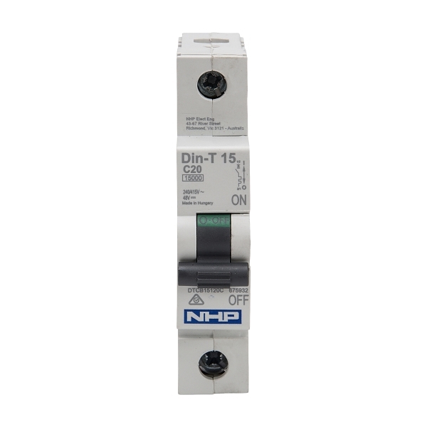 NHP DIN-T Miniature Circuit Breaker 25kA 1Pole 13A C Curve