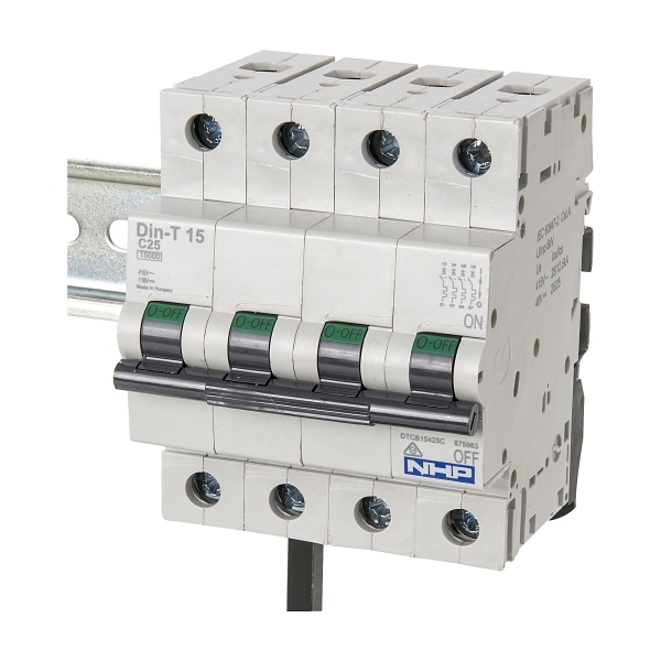 NHP DIN-T Miniature Circuit Breaker 20kA 4Pole 32A C Curve