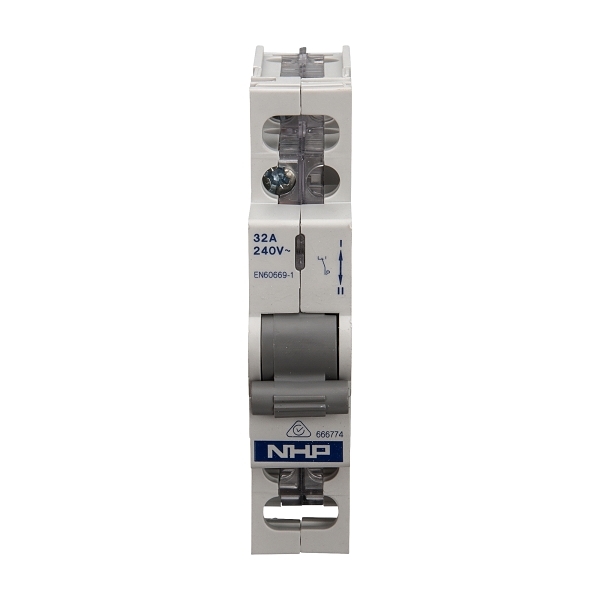NHP DIN-T Changeover Switch 2Pole with Off I 0 II