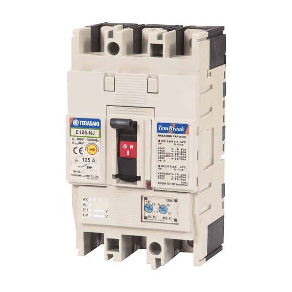 Terasaki TemBreak 2 MCCB 125 Frame 25kA 3P 125A Thermal Magnetic