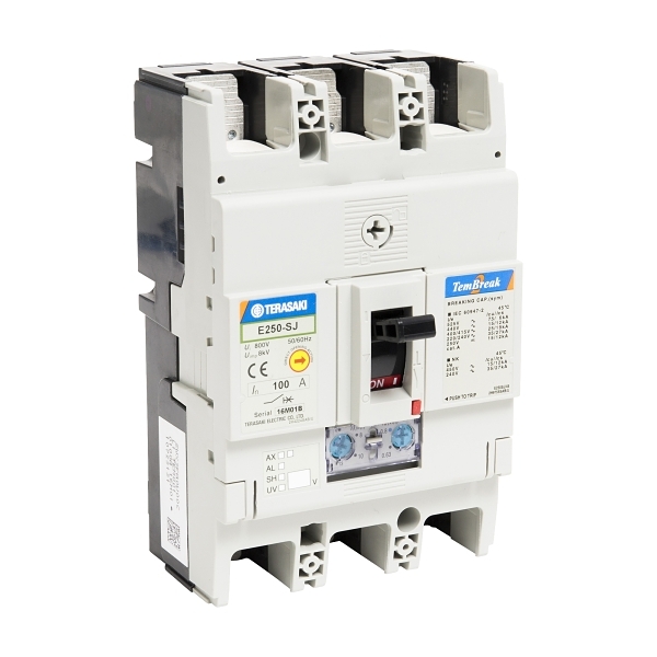 Terasaki TemBreak 2 MCCB 250 Frame 25kA 3P 100A Thermal Magnetic