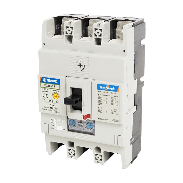 Terasaki TemBreak 2 MCCB 250 Frame 25kA 3P 125A Thermal Magnetic
