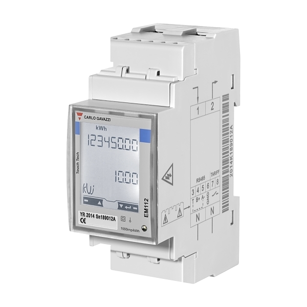 Carlo Gavazzi EM11 EM112 Direct Connect Meter 100A 2 Din plus Pulse