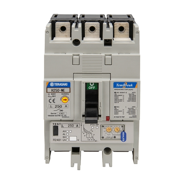 Terasaki TemBreak 2 MCCB 250 Frame 125kA 3P 250A Electronic