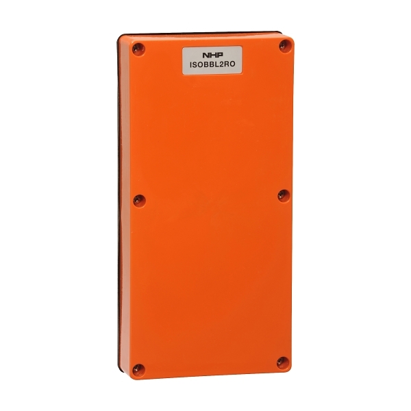 NHP ISO Cover - Blank, 2 Gang - 38mm depth, Resistant Orange