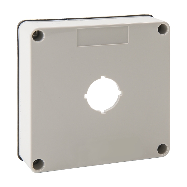 NHP ISO Cover - Cutout (1 x 22 5mm), 1 Gang - Shallow D38mm, Grey