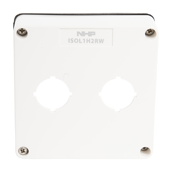 NHP ISO Cover - Cutout (2 x 22 5mm), 1 Gang - Shallow D38mm, Resistant ...