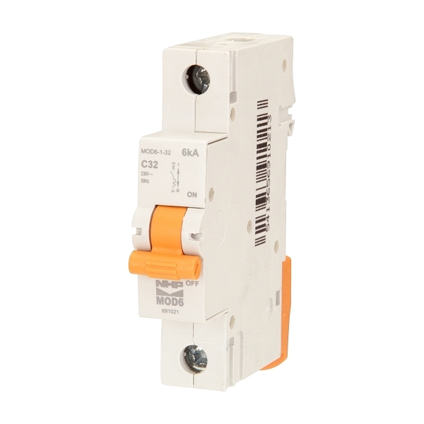 NHP MOD6 Miniature Circuit Breaker 6kA 1Pole 20A C Curve