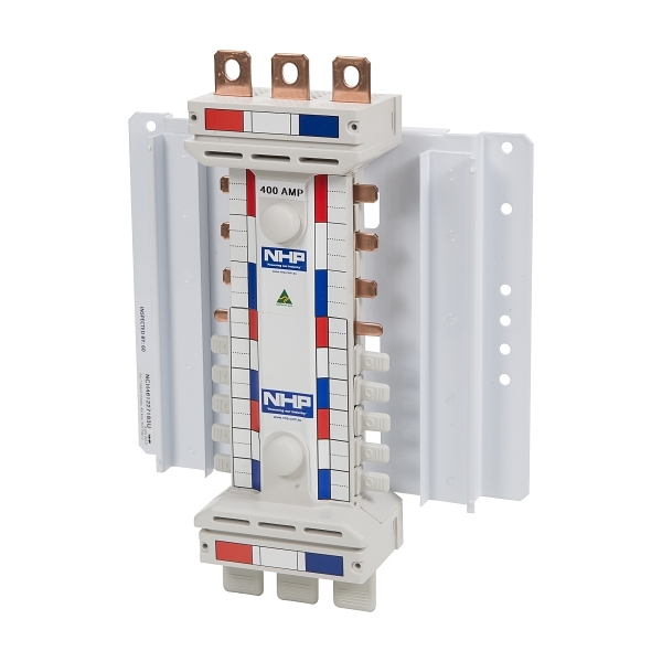 NHP POWERMAX DIN T NCH Busbar Chassis 400A Hybrid 6 Way 27mm 48 Way ...