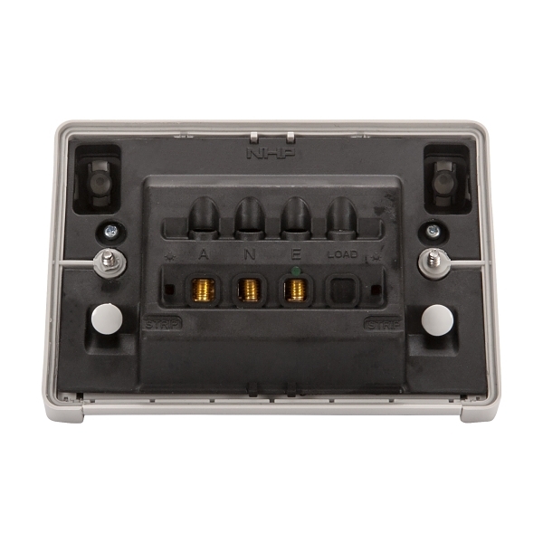 NHP NLINE General Purpose Switch Socket Outlet, IP53, Twin, 15A 250V AC