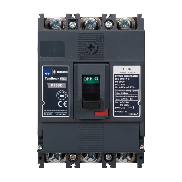 Terasaki TemBreak PRO MCCB 160 Frame 4P 160A Non Auto Switch