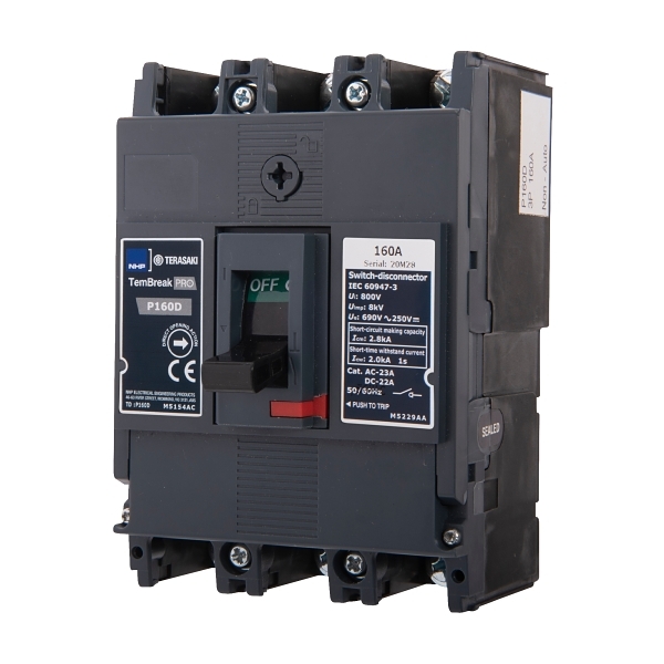 Terasaki TemBreak PRO MCCB 160 Frame 4P 160A Non Auto Switch