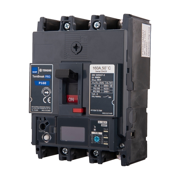 Terasaki TemBreak PRO MCCB 160 Frame 50kA 3P 100A Smart Electronic