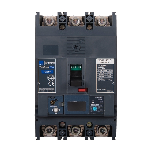 Terasaki TemBreak PRO MCCB 250 Frame 70kA 3P 250A Smart Electronic