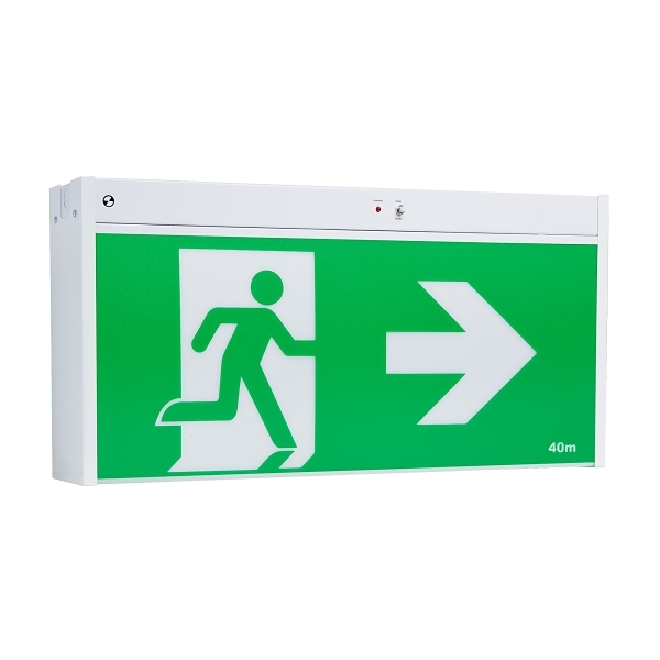 Stanilite Nexus LX Platinum Exit Lighting LED Jumbo Weather Proof Right