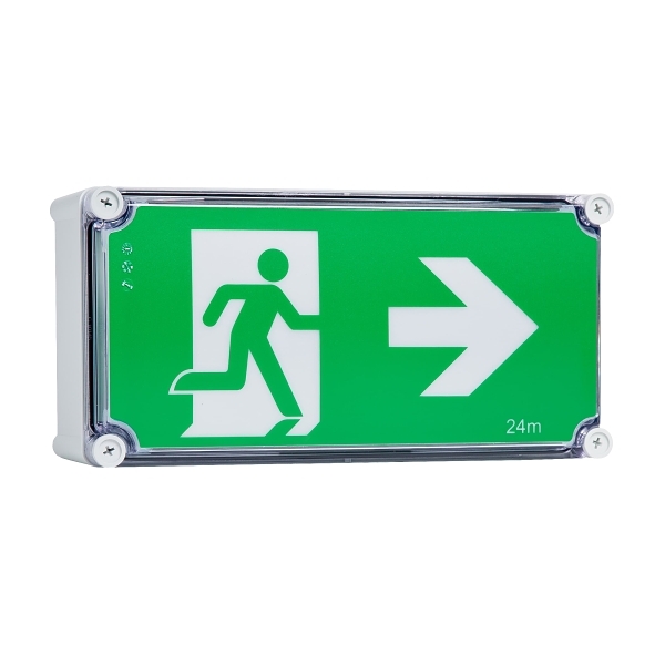 Stanilite Single Point Platinum Exit Lighting Bulkhead LED Weather ...