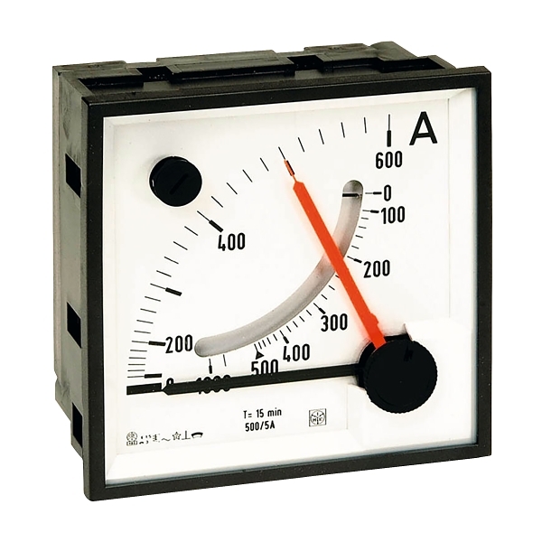 IME Analogue Comb Max Current Demand Ammeter 5A CT Connect Scale 0 to 500A Overranged Max 600A AC