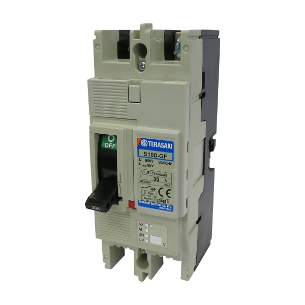 Terasaki TemBreak 2 MCCB 100 Frame 65kA 2P 100A Thermal Magnetic