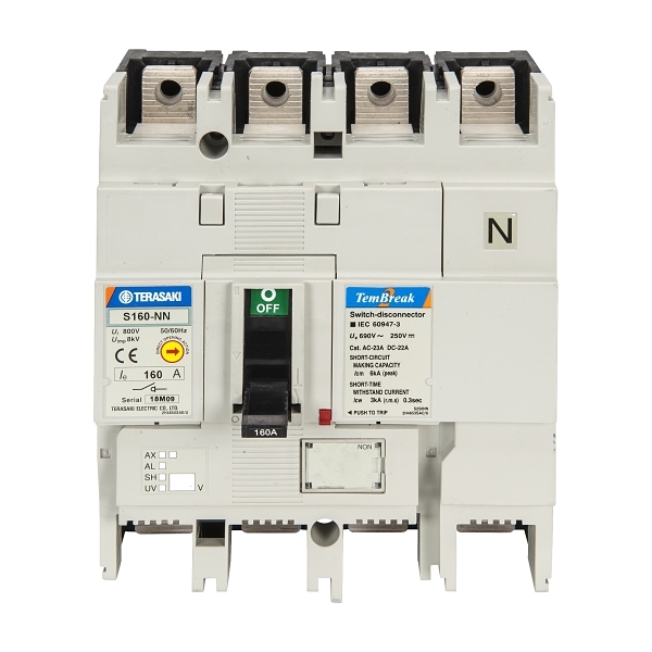Terasaki TemBreak 2 MCCB 160 Frame 4P 160A Non Auto Switch
