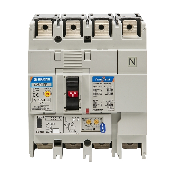 Terasaki TemBreak 2 MCCB 250 Frame 70kA 4P 40A Electronic