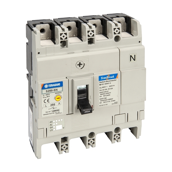 Terasaki TemBreak 2 MCCB 250 Frame 4P 250A Non Auto Switch