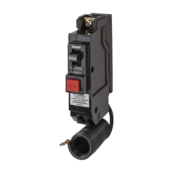 Terasaki SAFE-T Residual Current Devices 10A RCBO 1P 10mA