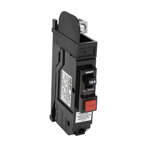 Terasaki SAFE-T Residual Current Devices 16A RCBO 1P 30mA