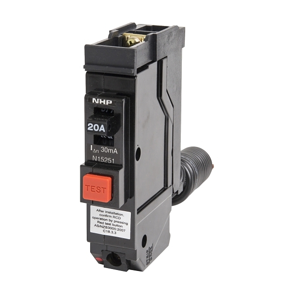 Terasaki SAFE-T Residual Current Devices 20A RCBO 1P 30mA