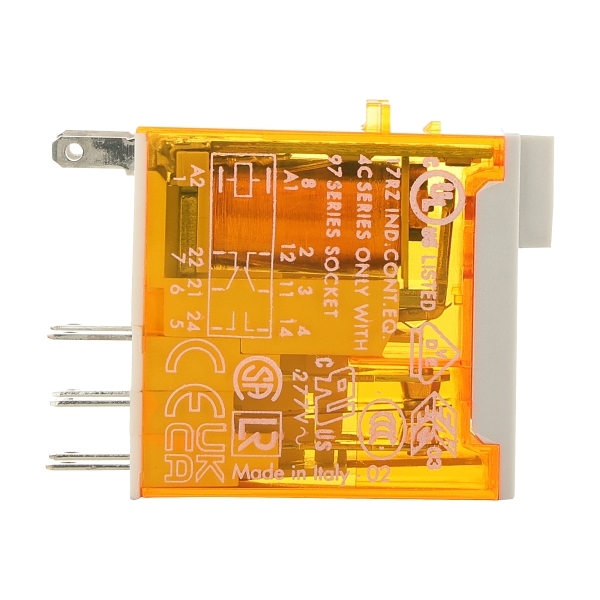 Finder 46 Series Miniature Relay 8A 2 CO 110V AC Coil with PB plus LED ...