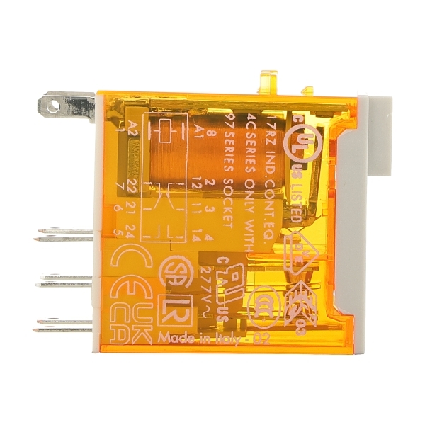 Finder 46 Series Miniature Relay 8A 2 CO 240V AC Coil with PB plus LED ...