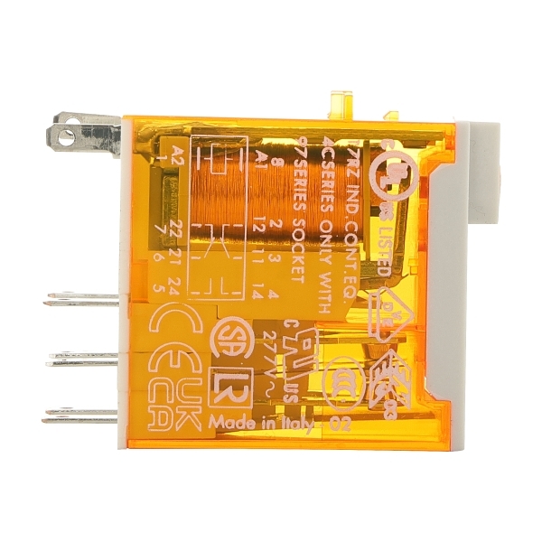 Finder 46 Series Miniature Relay 8A 2 CO 24V AC Coil with PB plus LED ...