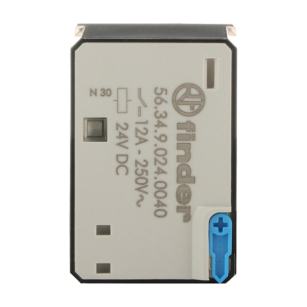 Finder 56 Series Miniature Power Relay 12A 4CO 24V DC Coil with Push ...