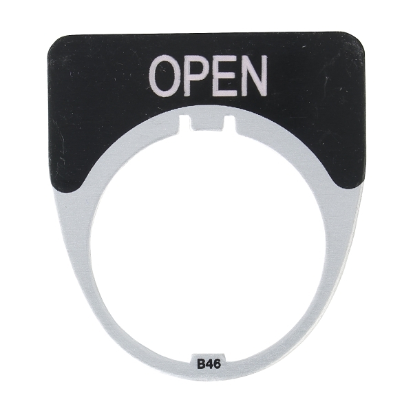 Austrol N100 Legend Plate Open Black 41 x 45mm Medium to suit N100 ...