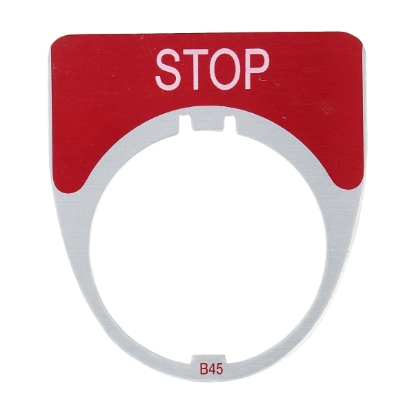 Austrol N100 Legend Plate Stop Red 41 x 45mm Medium to suit N100 ...