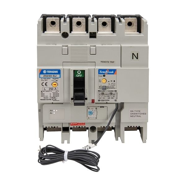 Terasaki TemBreak 2 ELCB 250 Frame Solid Neutral 65kA 30mA 3A 4P 160A