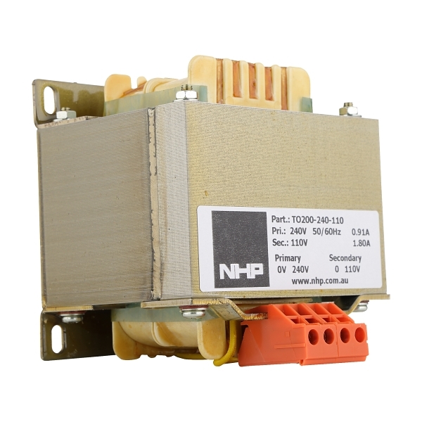 NHP Control Transformer 240V AC to 110V AC 200VA
