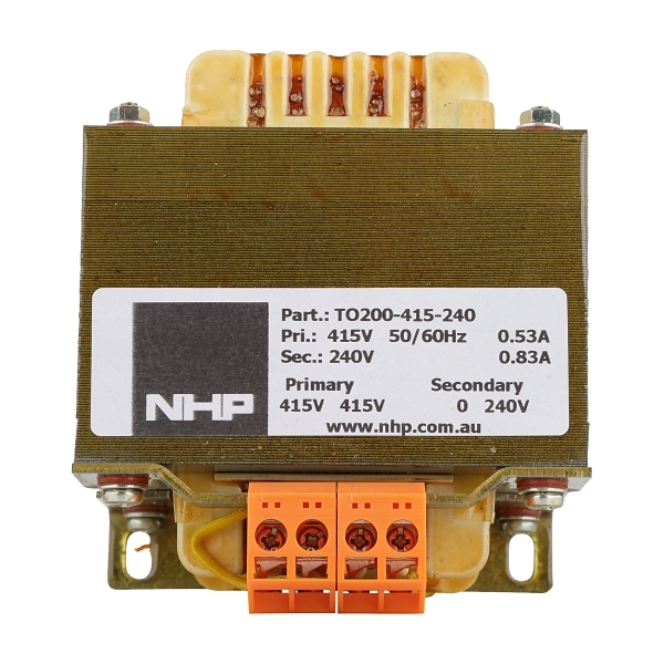 NHP Control Transformer 415V AC to 240V AC 200VA