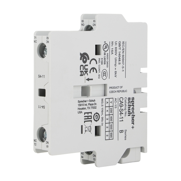 S&S CA9 Auxiliary Contact with 1NO Contact and 1NC Contact Outside ...