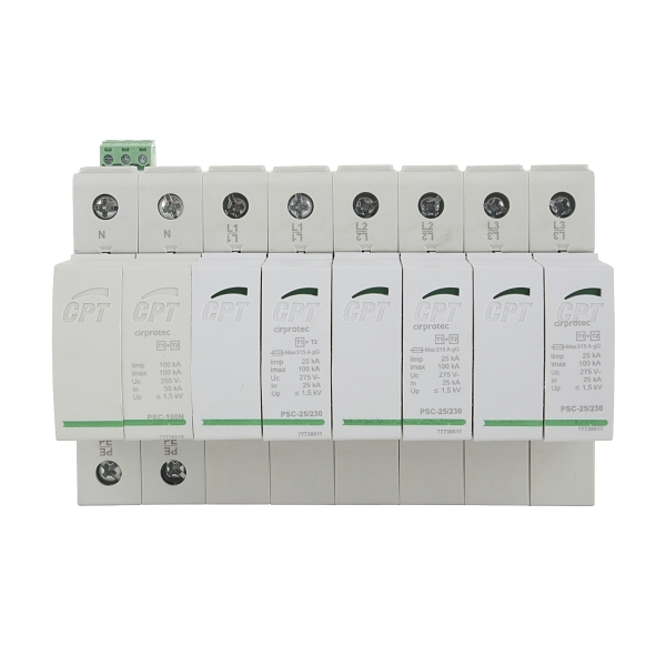 Cirprotec PSC Surge Protection Device Type 1 and 2 3 Ph L-L, L-N, N-PE ...