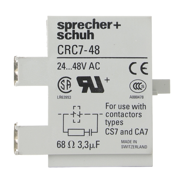 S&S CA7 Coil Suppressor RC Module 24 to 48VAC