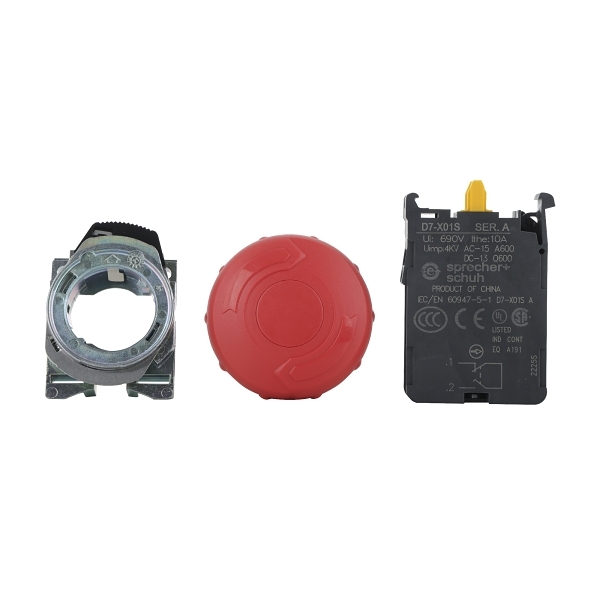 Sprecher and Schuh D7 E Stop 22.5mm Complete Metal 2 POS 40mm Operator ...