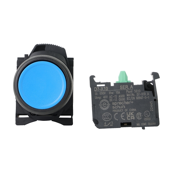 Sprecher and Schuh D7 Pushbutton 22.5 mm Complete Plastic MOM Flush ...