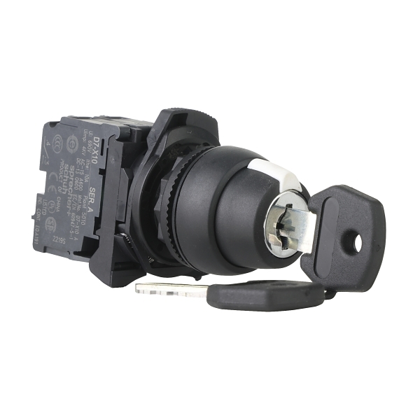 Sprecher and Schuh D7 Key Selector Sw 22.5mm Plastic 3 Pos Key Rem Left ...