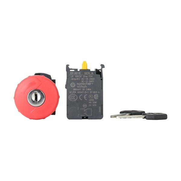 Sprecher and Schuh D7 Keyed E Stop 22.5mm Complete Plastic 2 POS 40mm ...