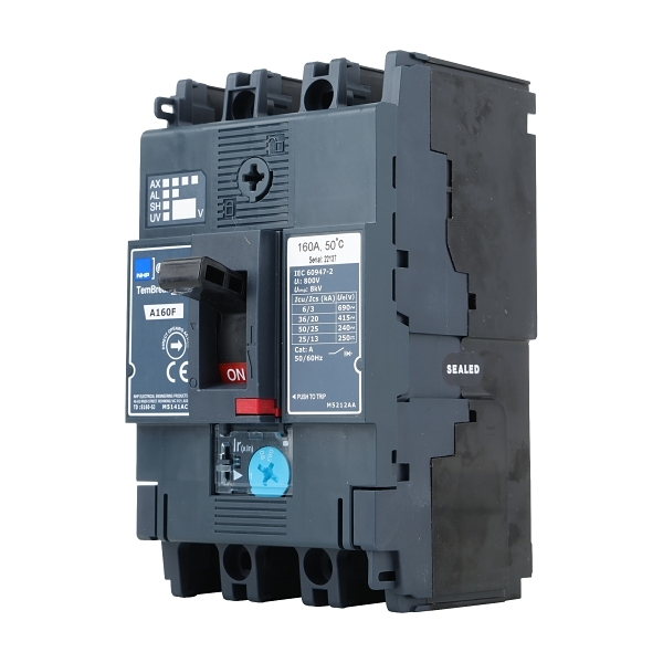 Terasaki TemBreak PRO MCCB 160 Frame 36kA 3P 160A Adj. Thermal Fix ...