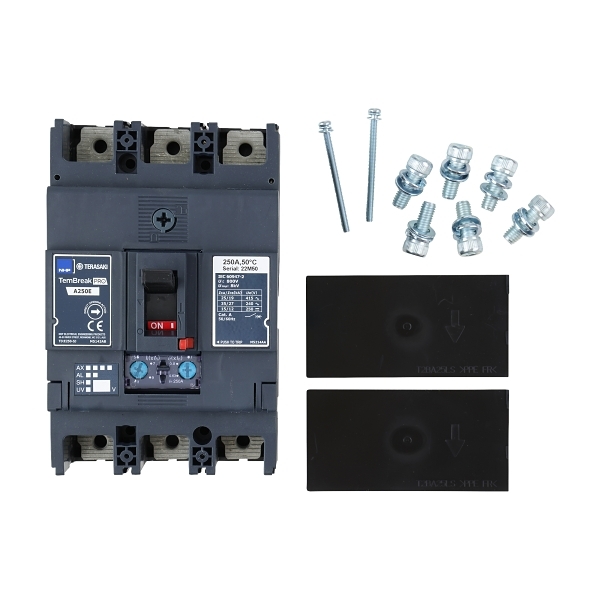 Terasaki TemBreak PRO MCCB 250 Frame 25kA 3P 250A Adj. Thermal Adj ...