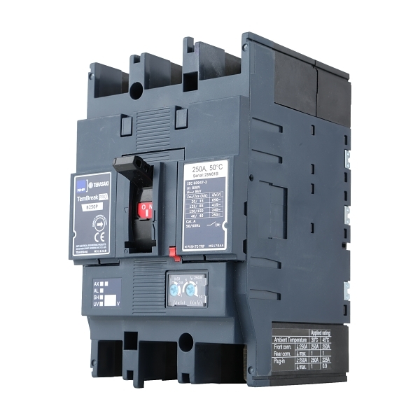 Terasaki TemBreak PRO MCCB 250 Frame 125kA 3P 250A Adjustable Thermal ...