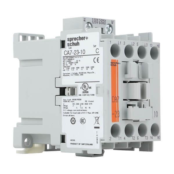 S&S CA7 Contactor 11kW 3Pole 110VAC Coil 1NO Contact Auxiliary