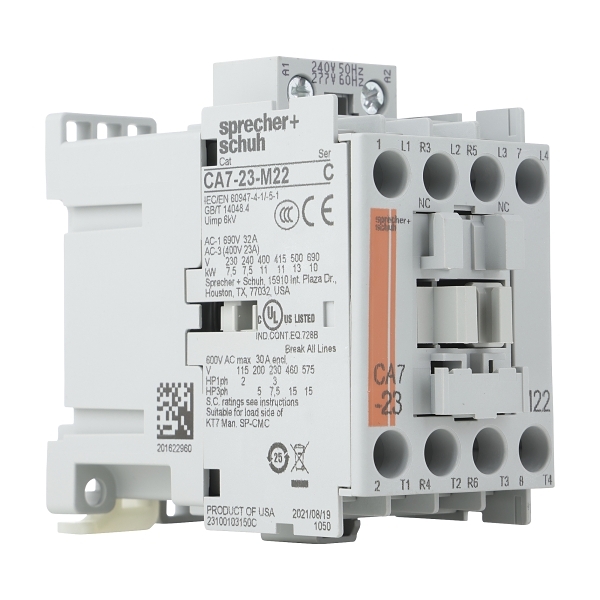 S&S CA7 Contactor 11kW 4Pole 240VAC Coil 2NO 2NC Contact Auxiliary