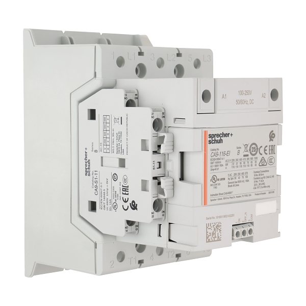 S&S CA9 Contactor 55kW 3Pole 100 to 250VAC and VDC Electronic Coil 1NO ...